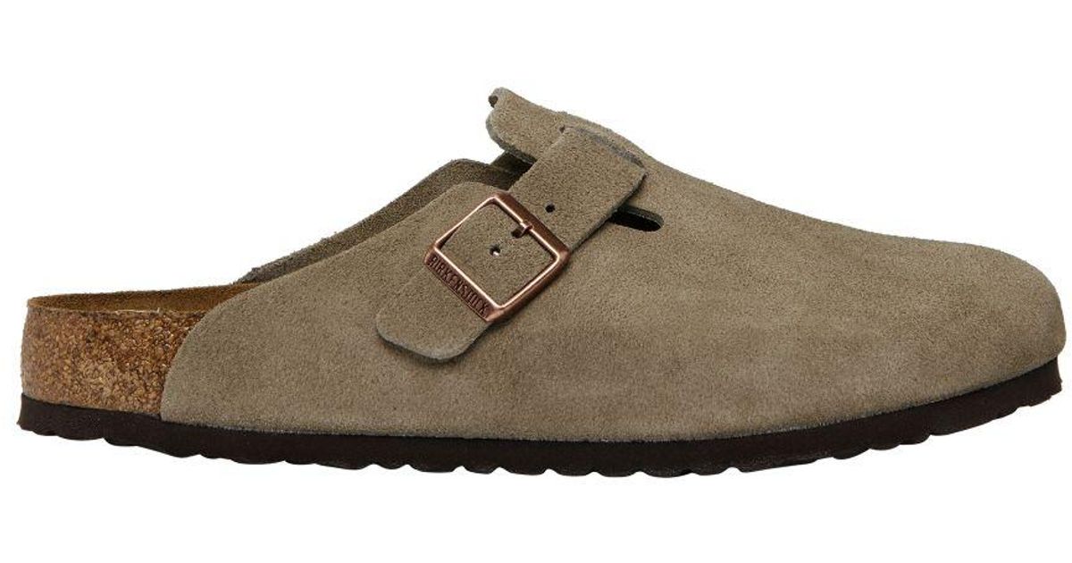 Birkenstock Boston Suede Leather Clogs in Brown for Men | Lyst