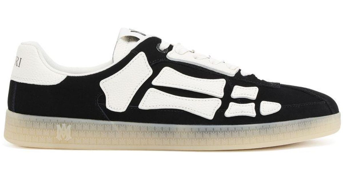 Amiri Pacific Bones Low Top Sneakers in Black for Men | Lyst