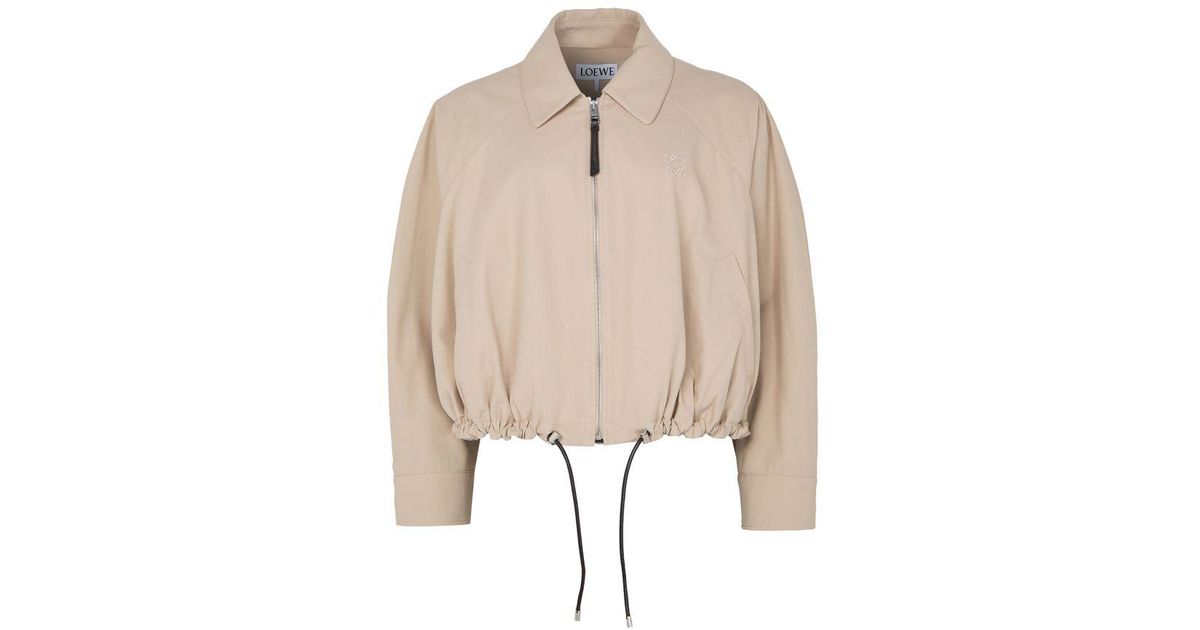 Loewe Cotton Balloon Jacket in Natural | Lyst
