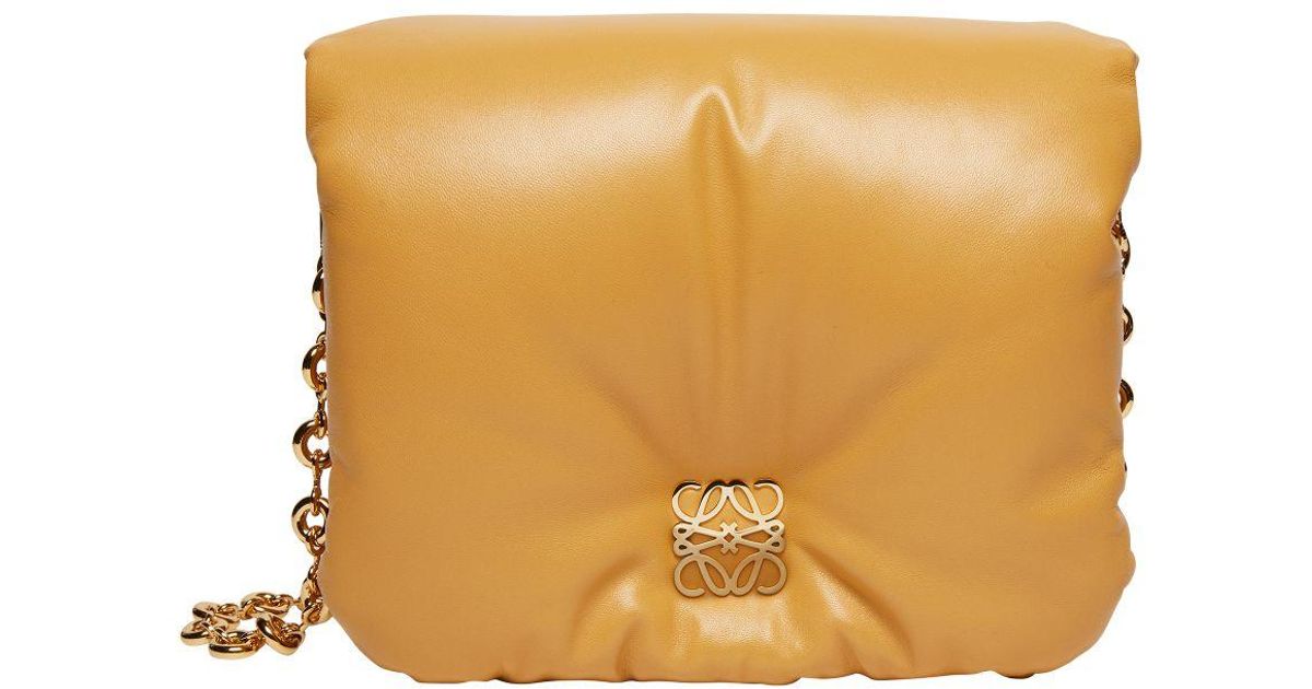 Loewe Goya Puffer Quilted Bag in Metallic | Lyst