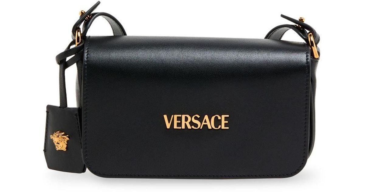 Versace Lamb Leather Mini Bag in Black | Lyst