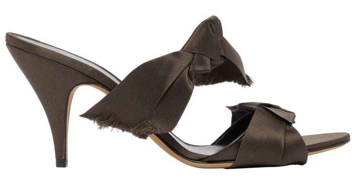 The Row Vika Knot High Heel Sandals in Brown | Lyst
