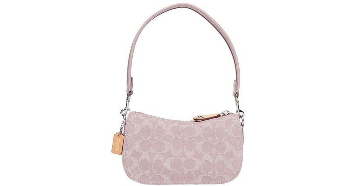 COACH Washed Denim Signature Swinger 20 Bag in Pink | Lyst COACH Washed Denim Signature Swinger 20 Bag in Pink | Lyst