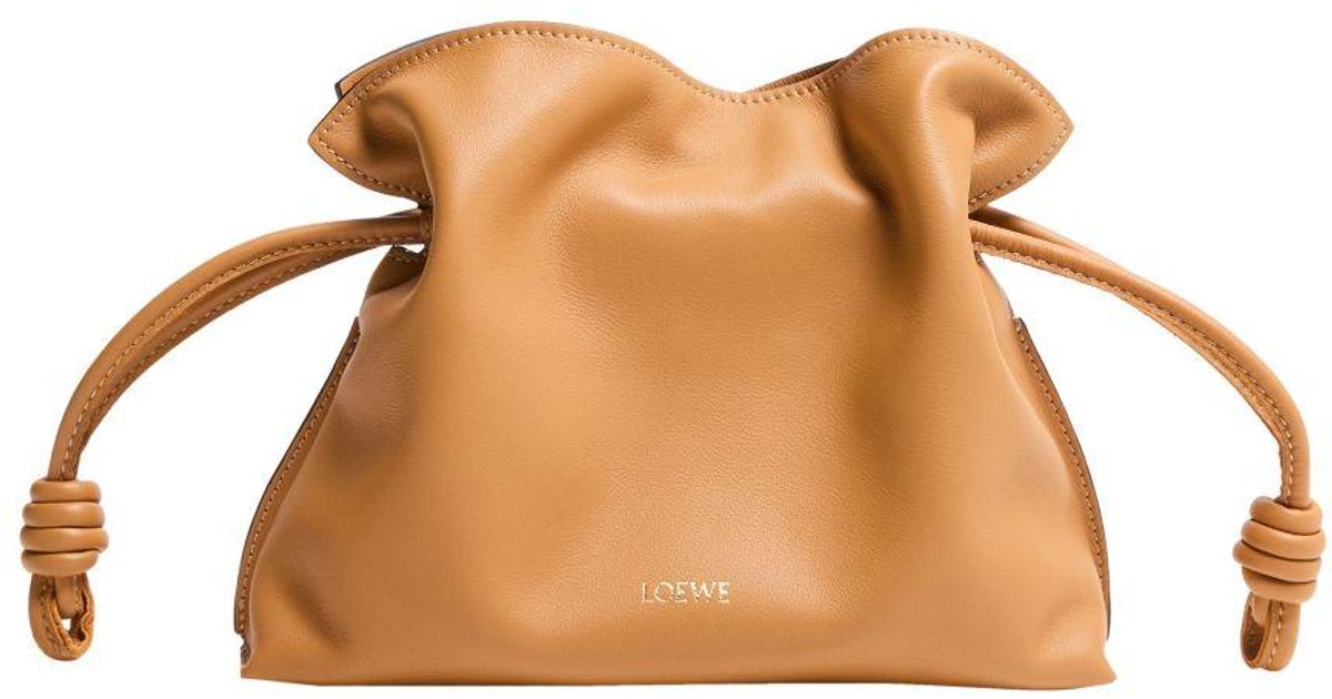 Loewe Mini Flamenco Clutch in Brown | Lyst