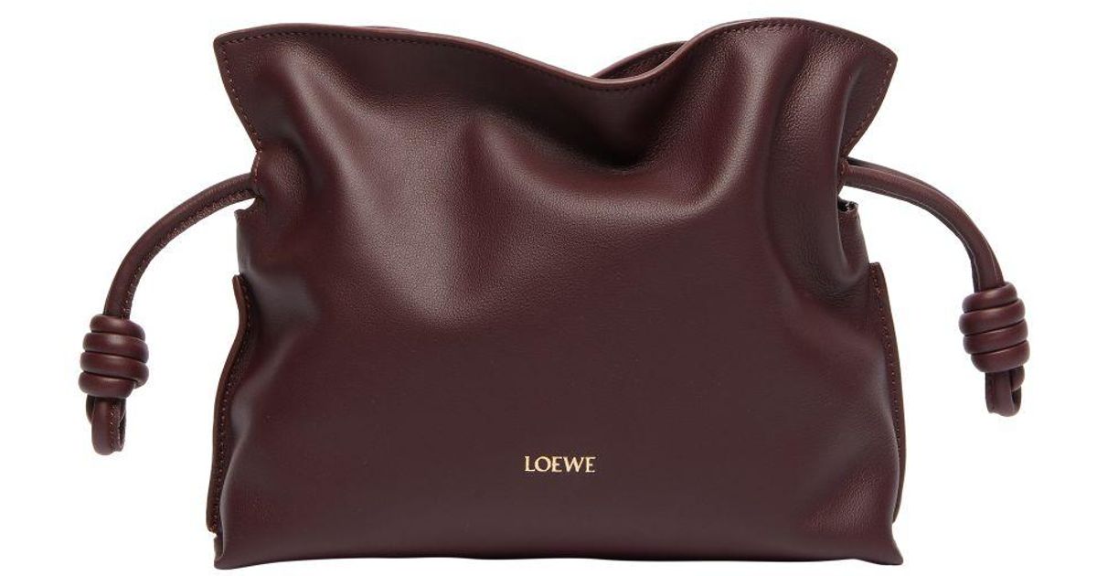Loewe Mini Flamenco Clutch in Brown | Lyst