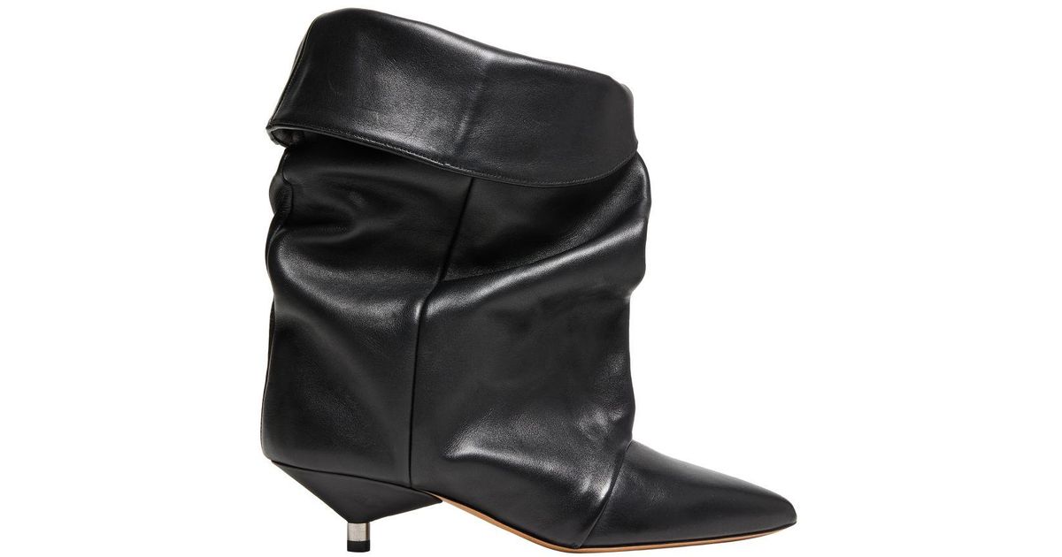 Isabel Marant Edrik Heel Ankle Boots in Black | Lyst