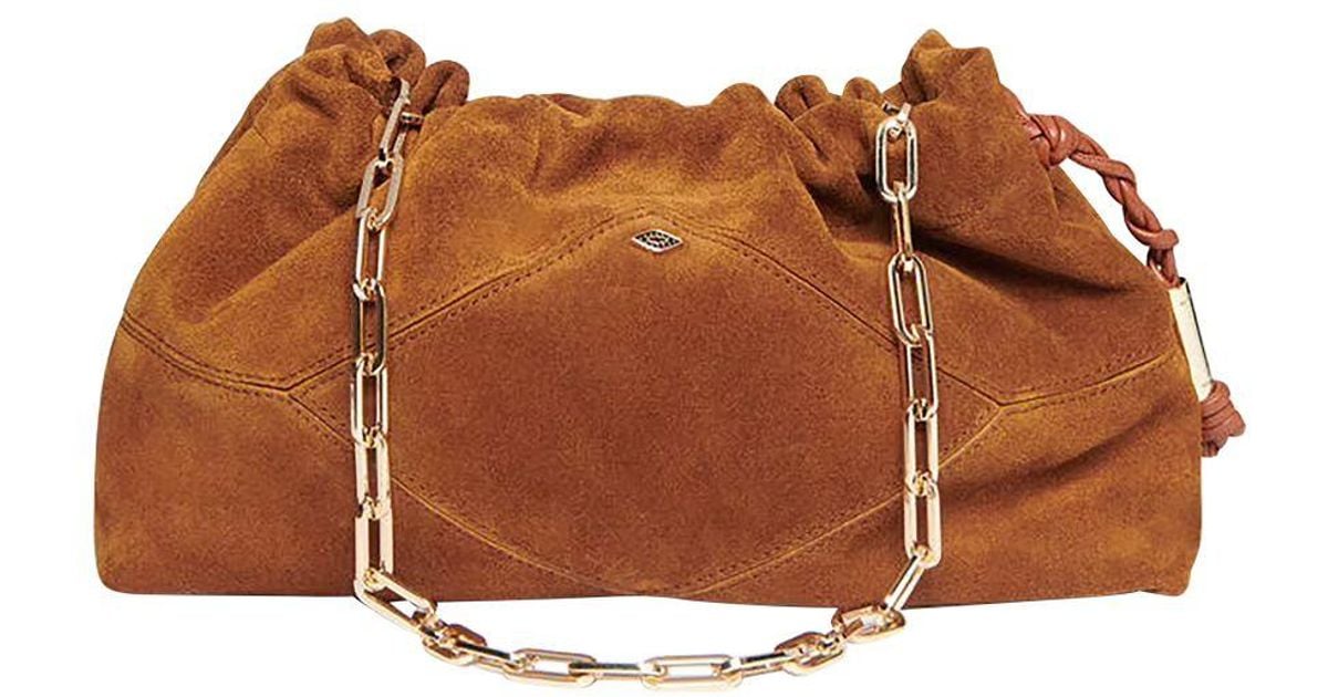 Ba&sh June Suede Bag in Brown | Lyst