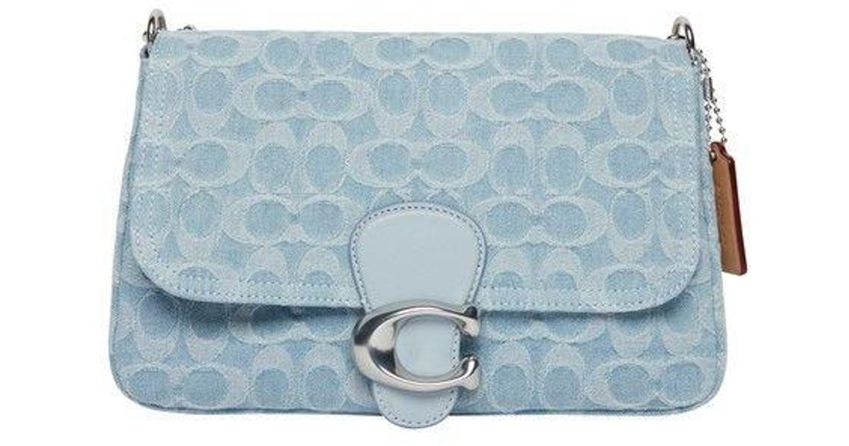 COACH Tabby Denim Crossbody Bag in Blue | Lyst