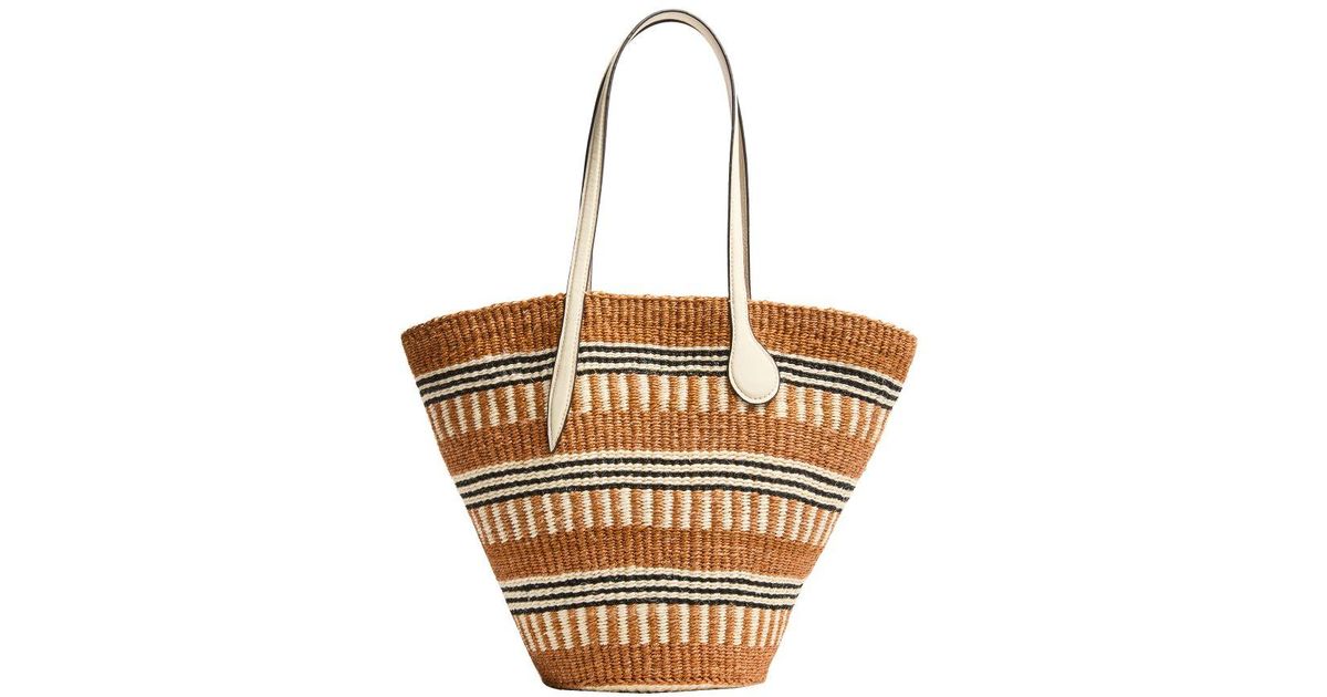 Liffner Straw Basket Bag in Metallic | Lyst