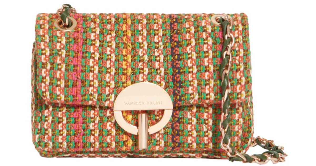 Vanessa Bruno Tweed-Effect Mini Top-Handle Bag in Metallic | Lyst