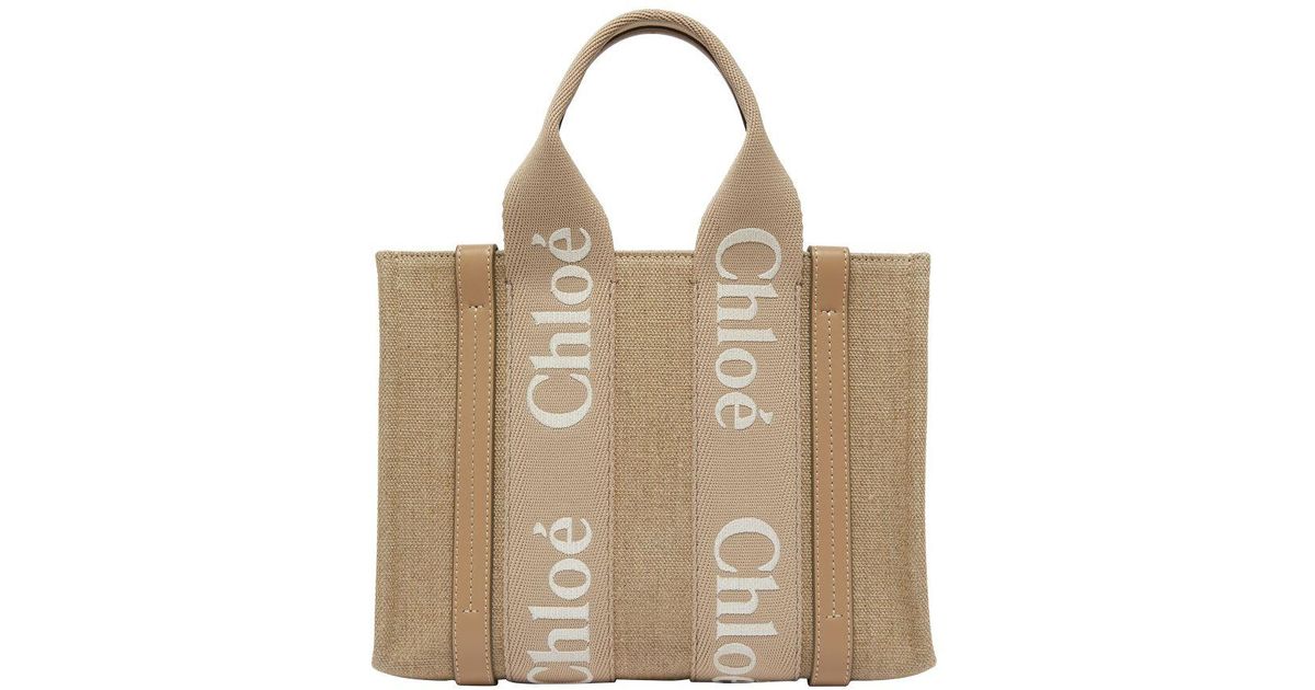 Chloé Small Woody Tote Bag in Natural | Lyst