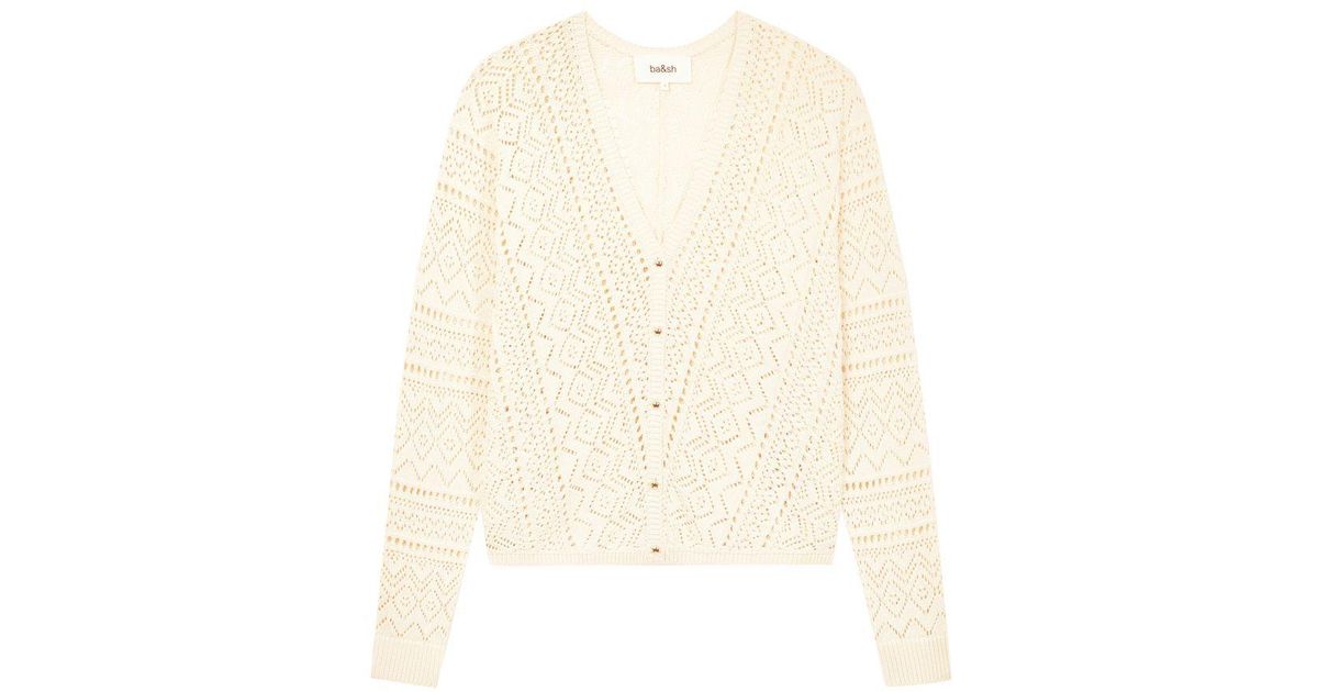 Ba&sh Cyron Cardigan in Natural | Lyst