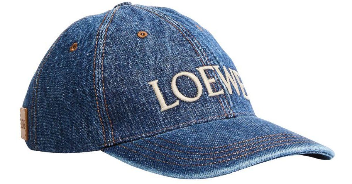 Loewe Denim Cap in Blue | Lyst