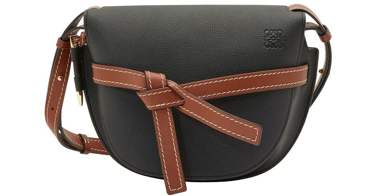 Loewe Small Gate Crossbody Bag in Black | Lyst