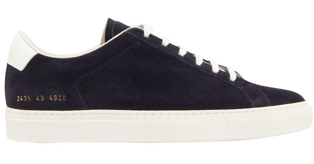 Common Projects Retro Suede Sneakers in Blue for Men | Lyst