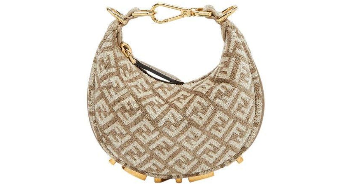 Fendi Nano Graphy Hobo Bag in Metallic | Lyst