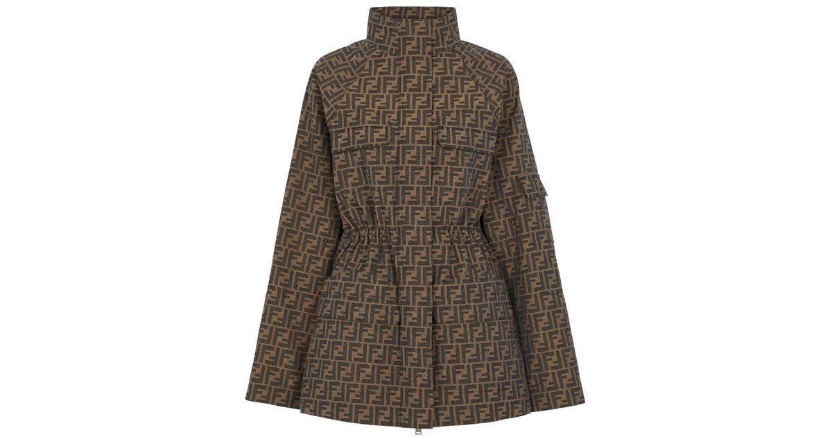 Fendi Safari Jacket in Brown | Lyst