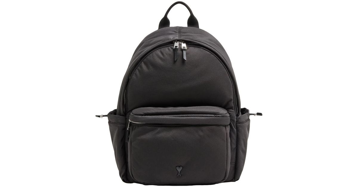 Ami Paris Ami De Cœur Backpack in Black for Men | Lyst