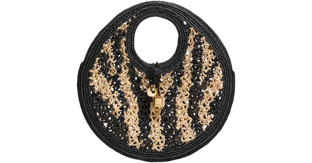 Jacquemus Le Petit Rond Spiaggia Bag in Black | Lyst