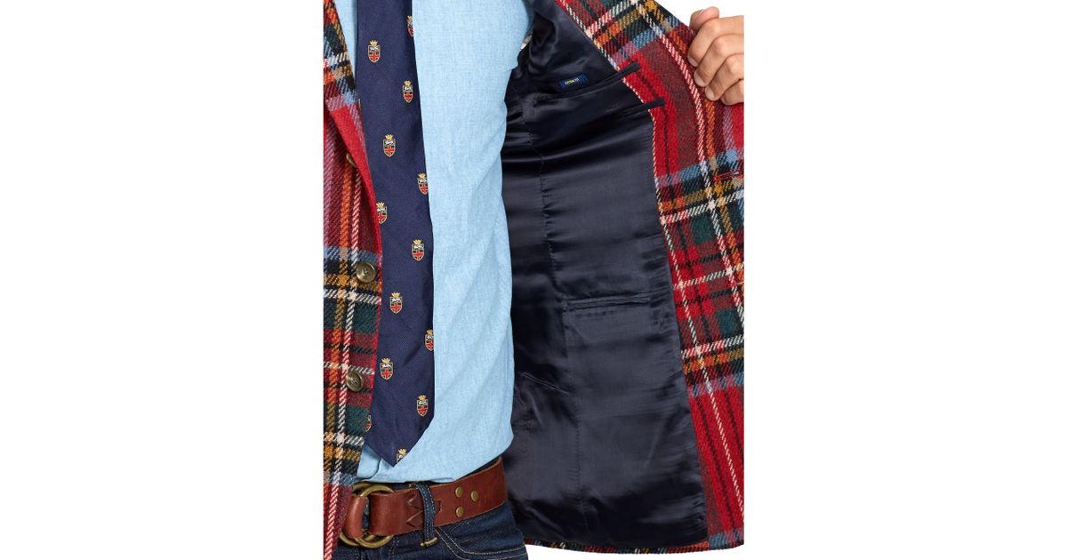 Polo Ralph Lauren Polo Plaid Sport Coat in Red for Men | Lyst