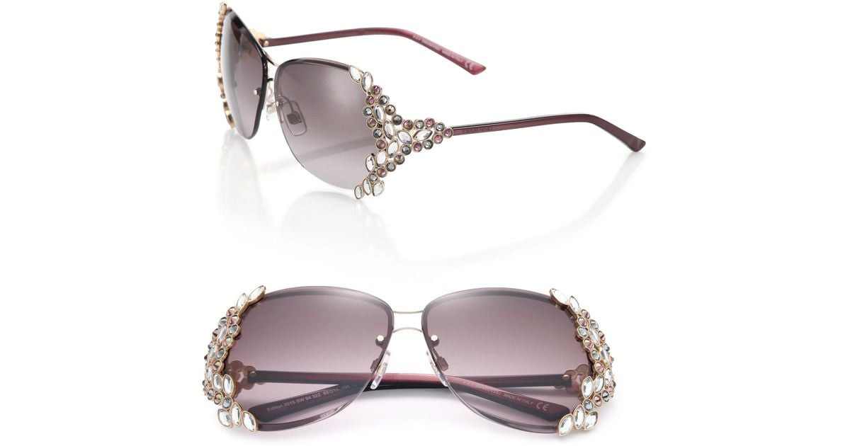 Swarovski Special Edition 65mm Crystal Sunglasses In Black Lyst