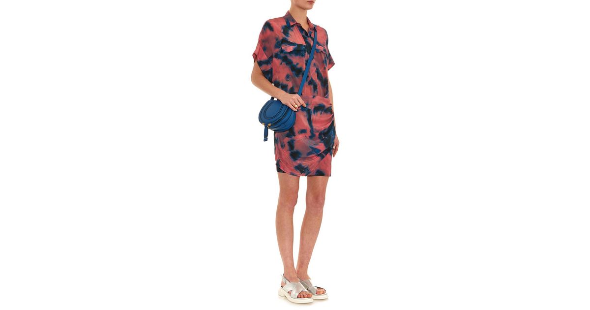IRO Oceane Tie Dye Silk Dress In Pink Blue Lyst iro-oceane-tie-dye-silk-dress-in-pink-blue-lyst