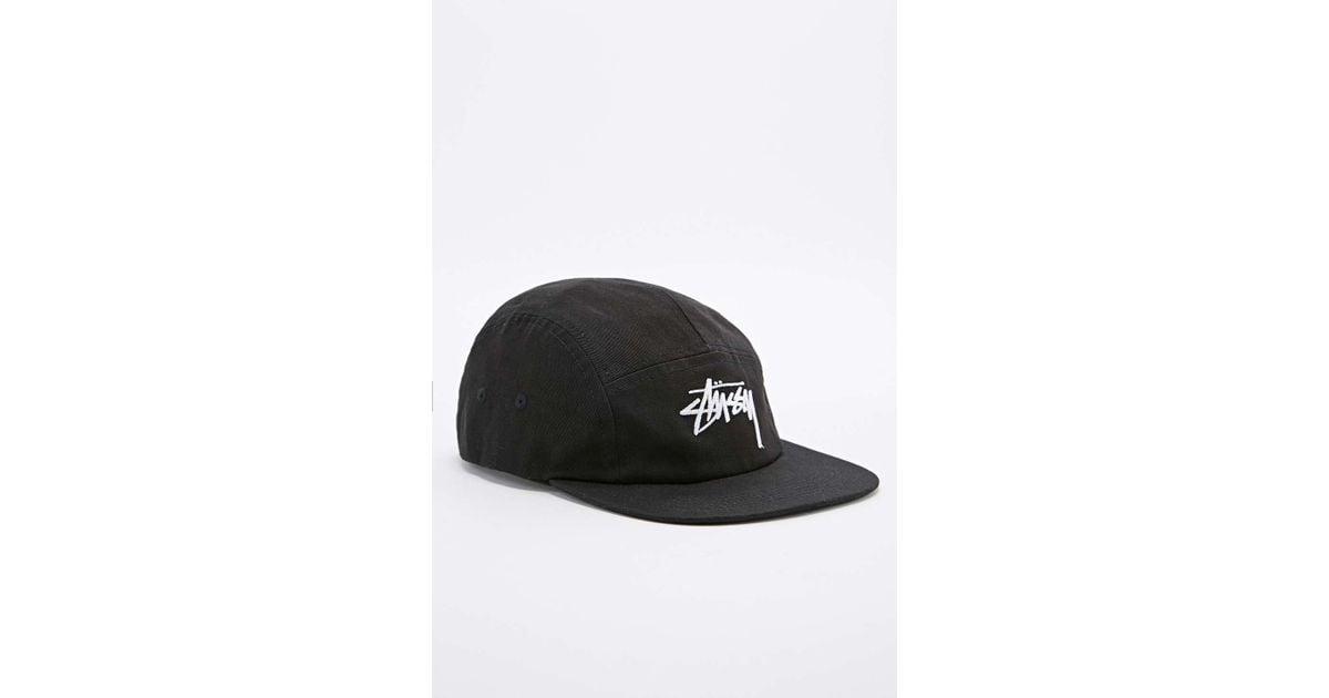Stussy 5-panel Cap In Black for Men | Lyst UK