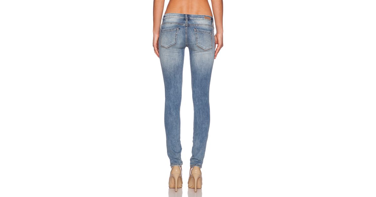 Blank NYC Skinny Low-Rise Stretch-Denim Jeans in Blue | Lyst