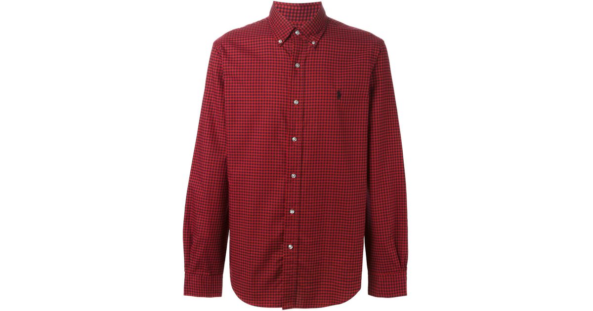 Polo Ralph Lauren Checked Shirt in Red for Men | Lyst
