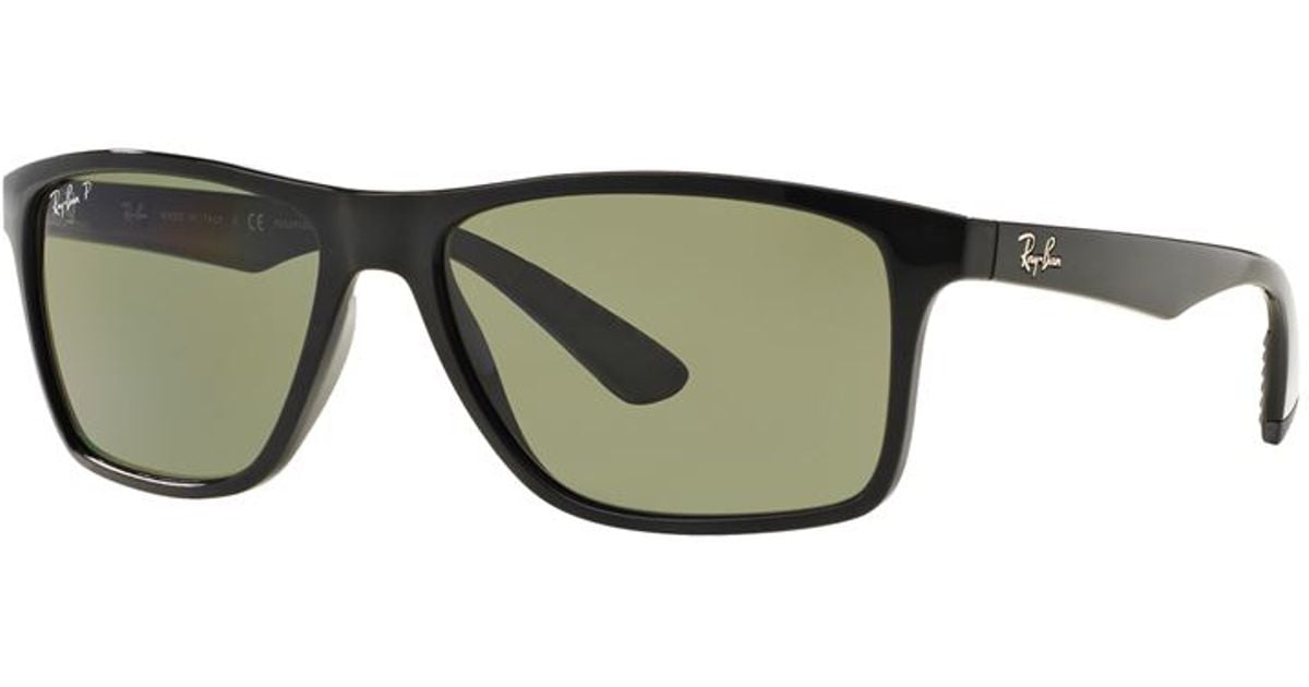 Ray-ban Rectangle Sunglasses in Black | Lyst