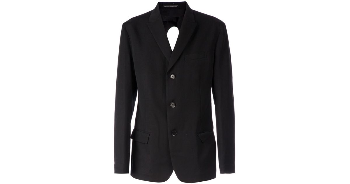 Yohji Yamamoto Open Back Blazer in Black for Men | Lyst