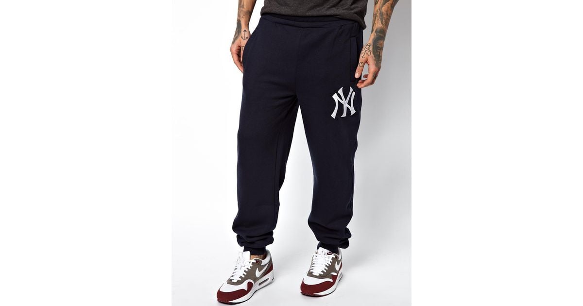 Majestic Ny Yankees Sweat Pants in Blue for Men | Lyst