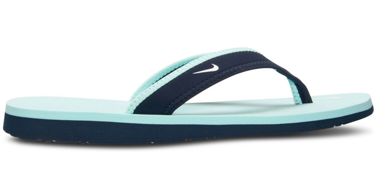 Nike Womens Celso Girl Thong Sandals From Finish Line In Green Lyst