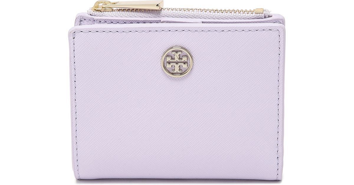 Tory Burch Robinson Mini Wallet - Iceberg in Purple | Lyst