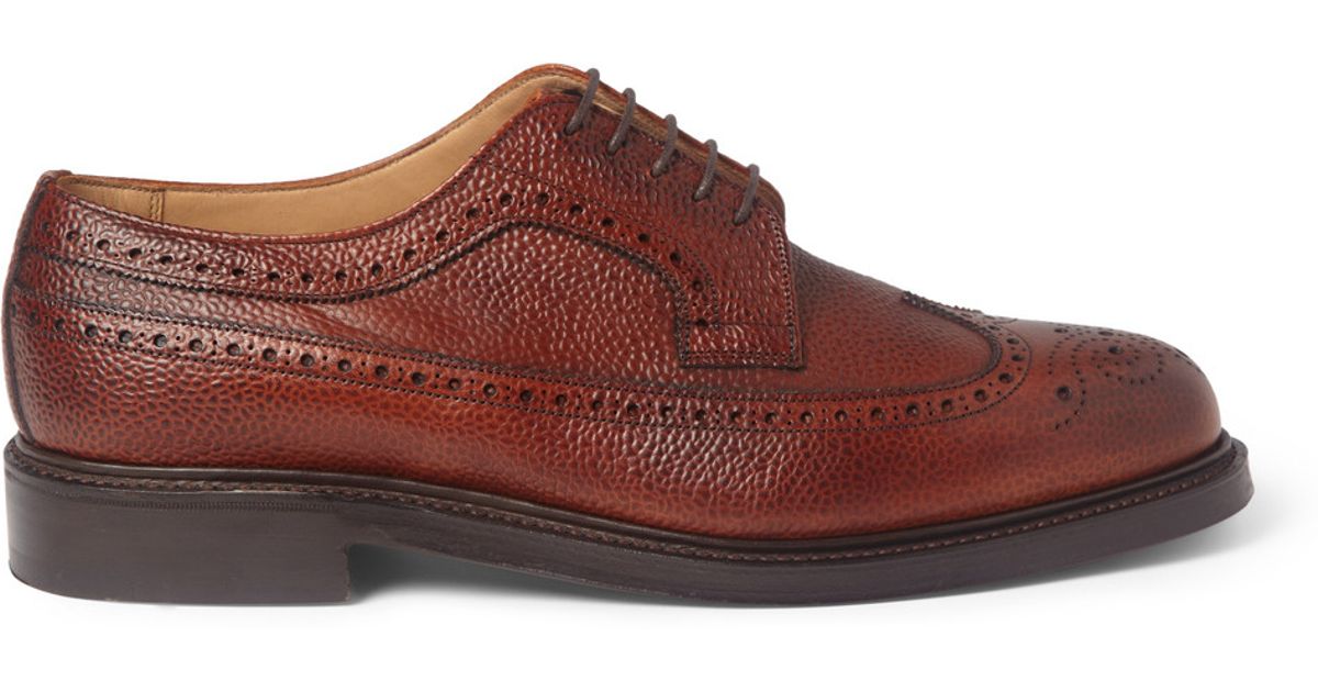 Cheaney Romney Full-Grain Leather Brogues in Brown for Men | Lyst UK