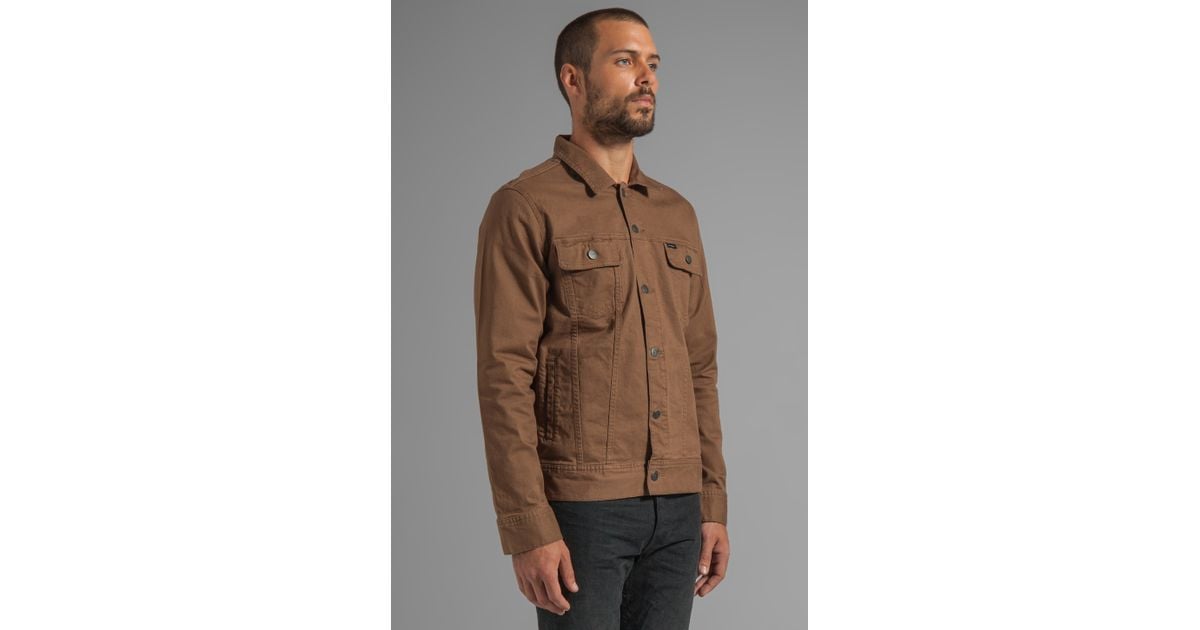 RVCA Jeano Denim Jacket in Tan in Brown for Men | Lyst
