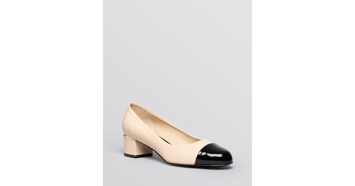 Delman Cap Toe Pumps - Livia in Black | Lyst