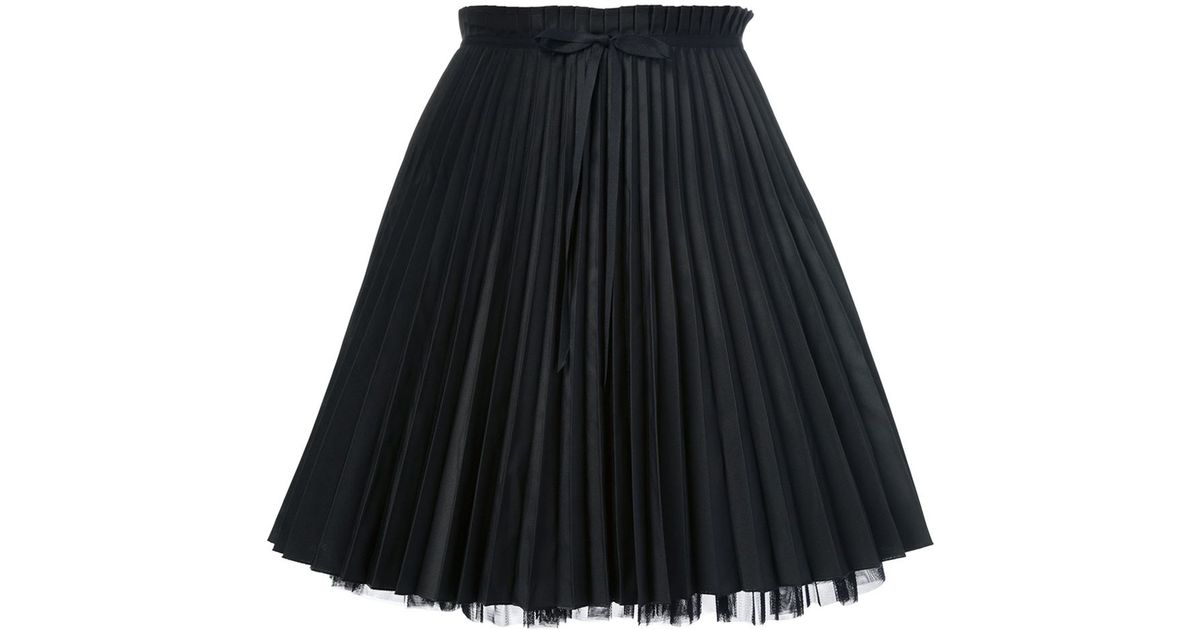 Red Valentino Pleated Skirt In Black Lyst