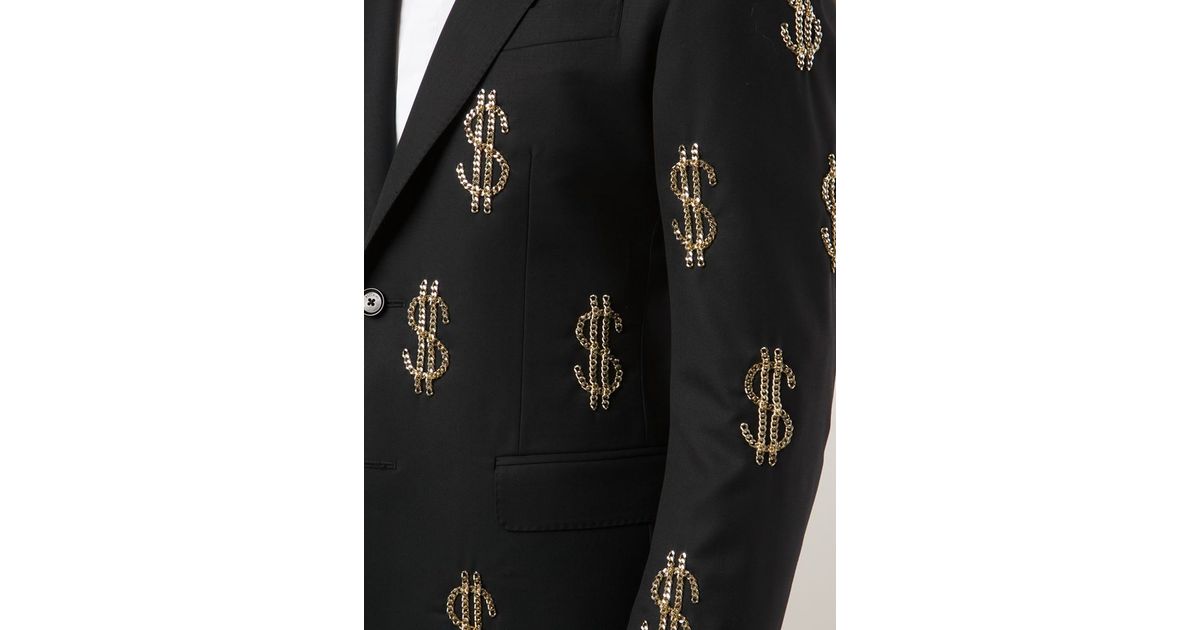 Moschino Dollar Chain Suit in Black for Men | Lyst