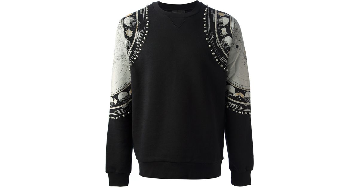 DIESEL Studded Sweater in Black for Men | Lyst