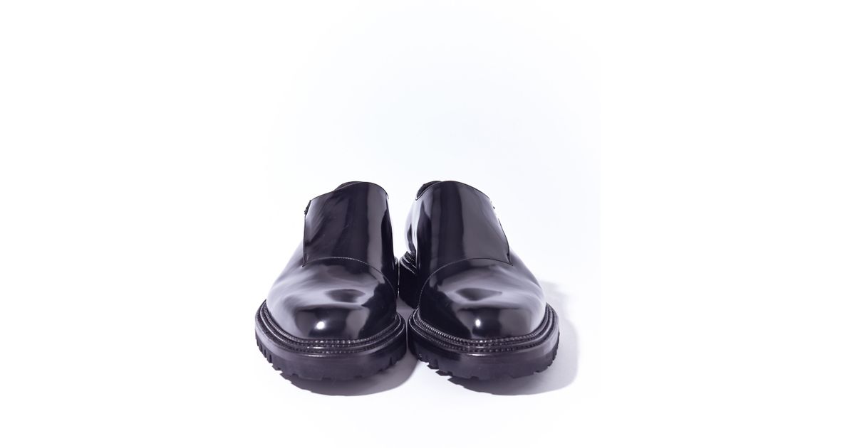 Yang Li Mens Antick Calf Cut Away Single Strap Monk Shoes in Black for ...