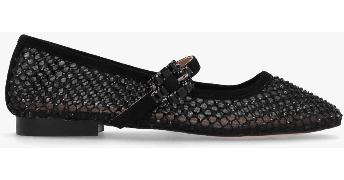 Daniel Alma Crystal Mesh Mary Jane Pumps in Black | Lyst UK