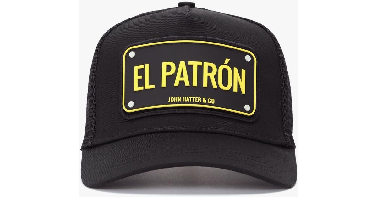 John Hatter & Co. El Patron Rubber Cap in Black for Men | Lyst UK