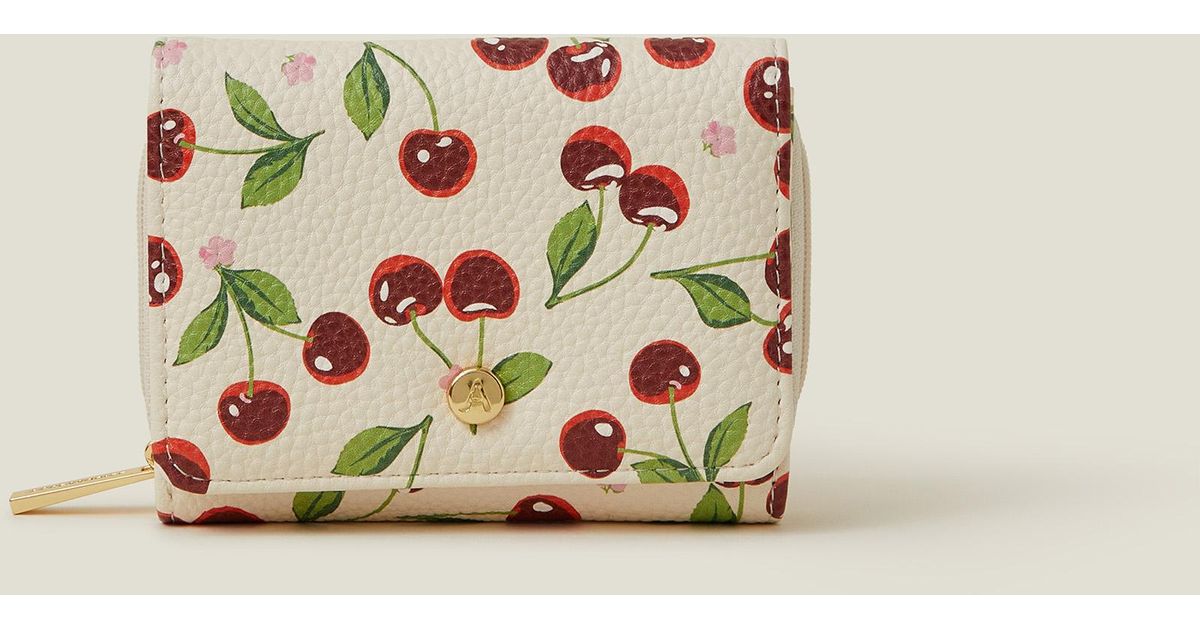 Accessorize Cherry Print Purse in Natural | Lyst UK