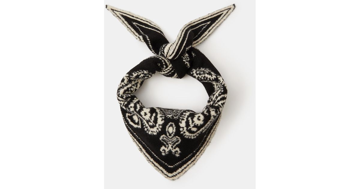 Accessorize Large Paisley Knitted Triangle Scarf | Lyst UK