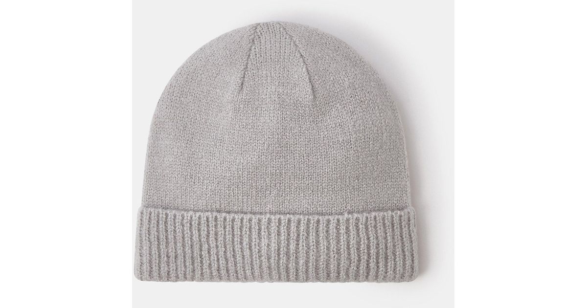 Accessorize Plain Beanie Hat in Grey | Lyst UK