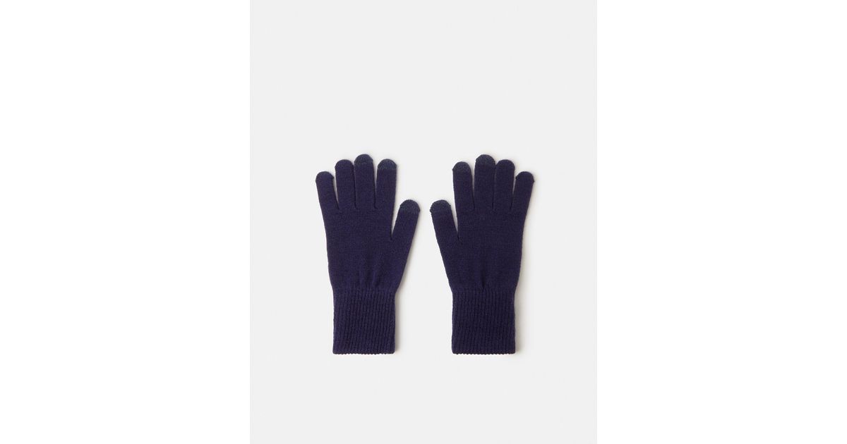 Accessorize Plain Heart Touch Screen Gloves in Blue | Lyst UK