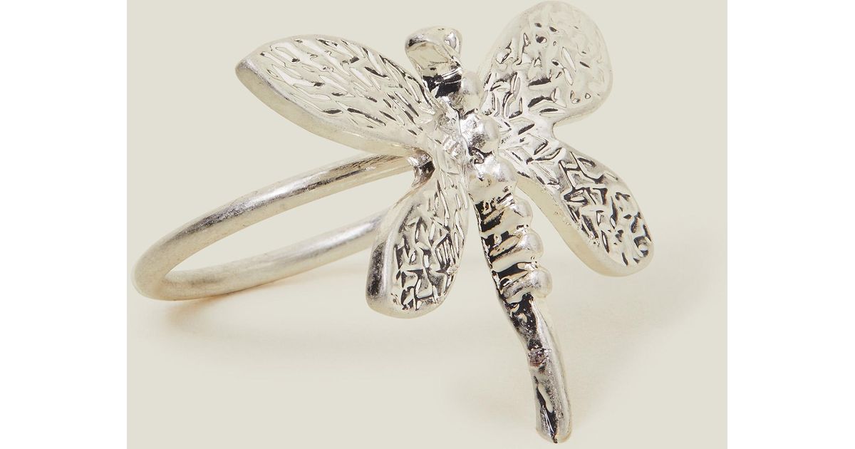 Accessorize Zinc And Iron Dragonfly Ring in Natural | Lyst UK