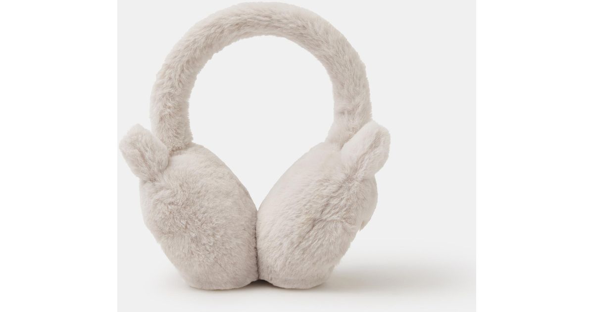 Accessorize Fluffy Owl Earmuffs in White | Lyst UK