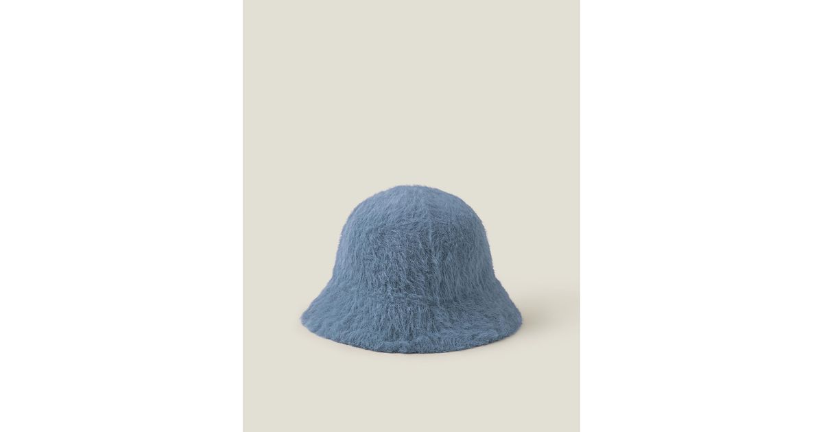 Accessorize Women's Fluffy Bucket Hat Blue | Lyst UK
